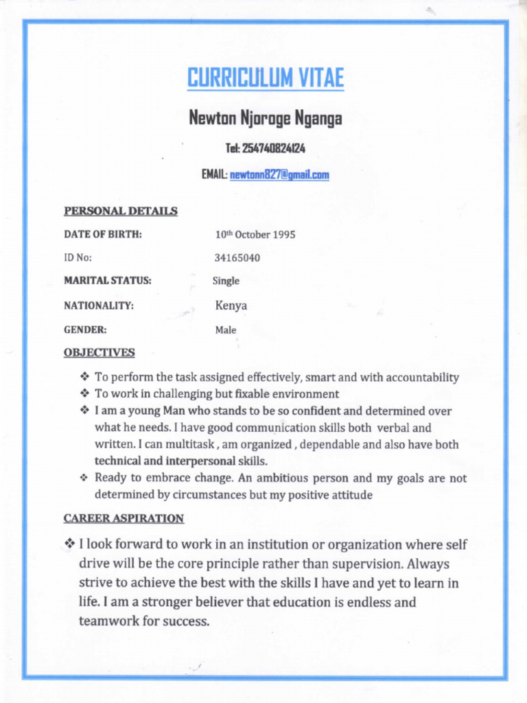 Newton CV | PDF | Cognition | Learning