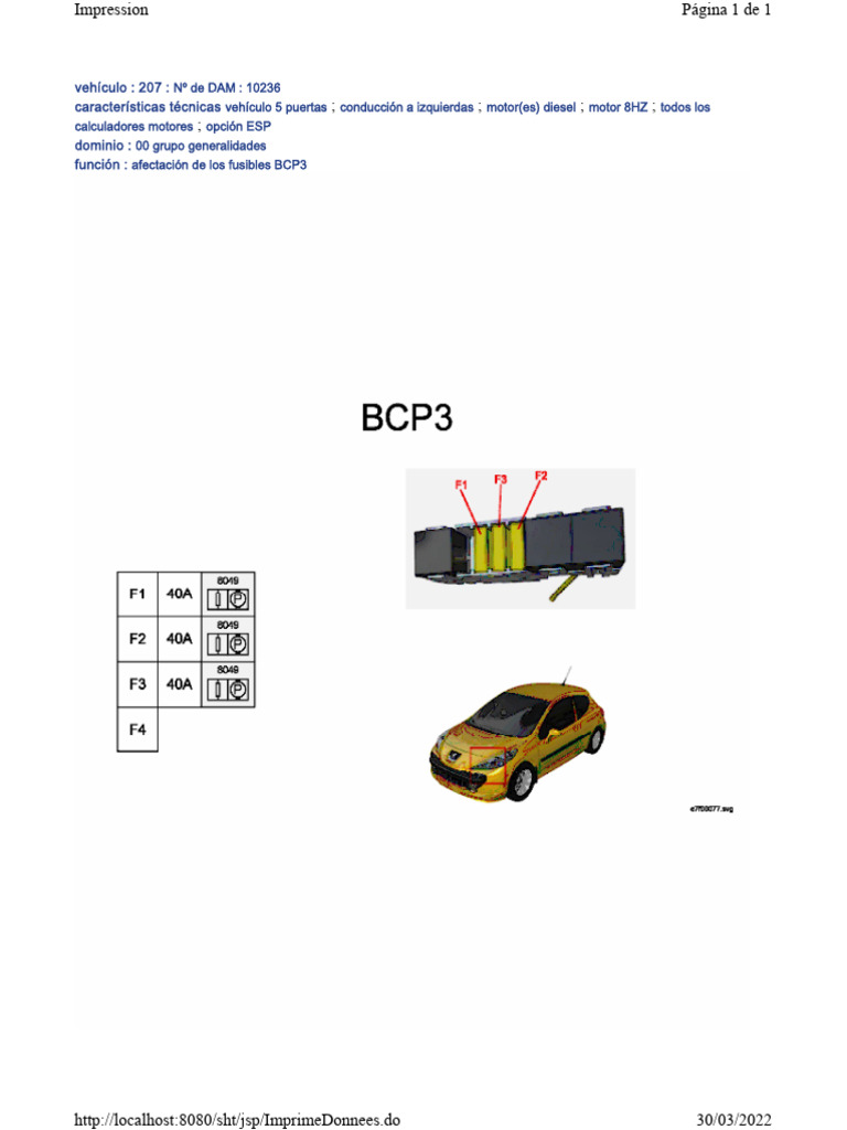 Especificaciones Técnicas del Vehículo 207 | PDF