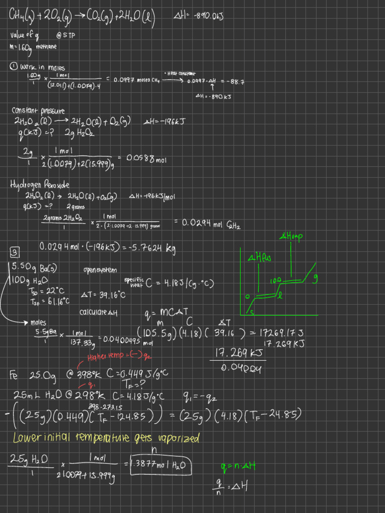 Thermodynamic Calculations and Reactions | PDF | Reactive Oxygen ...