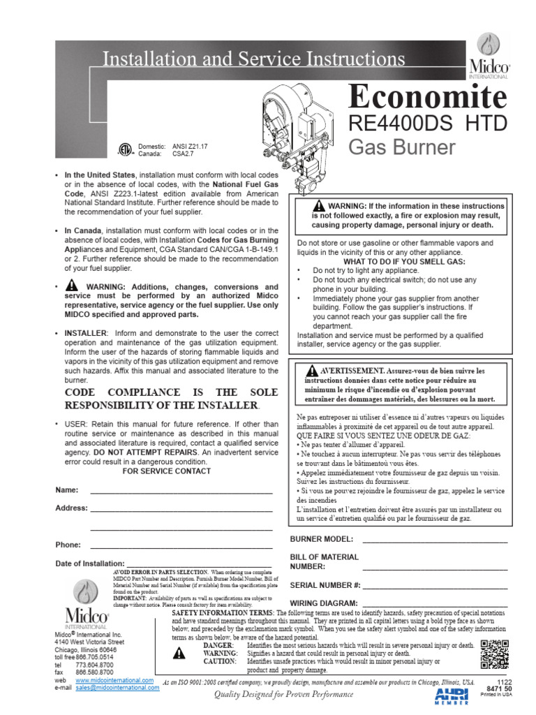8471 50 M Econo RE4400DS HTD Man | PDF | Relay | Mains Electricity