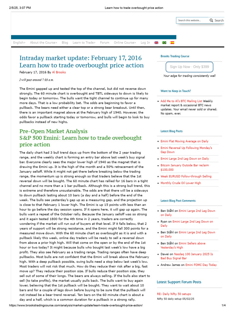 Learn How To Trade Overbought Price Action | PDF | Day Trading ...