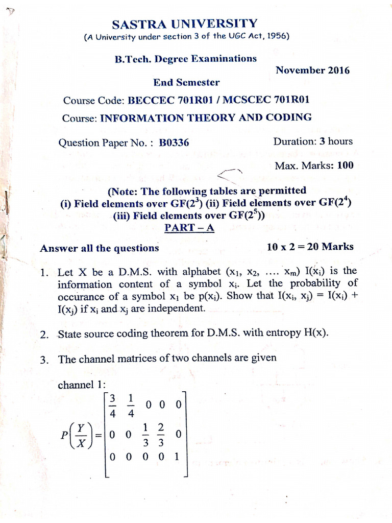 ITC Previous Year Question Papers | PDF