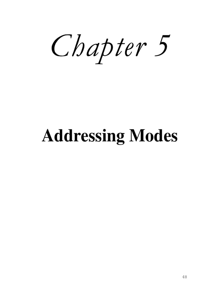 Chap#5. Addressing Modes | PDF | Computer Science | Computer Architecture Chap#5. Addressing Modes | PDF | Computer Science | Computer Architecture