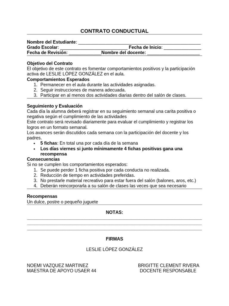 CONTRATO CONDUCTUAL | PDF