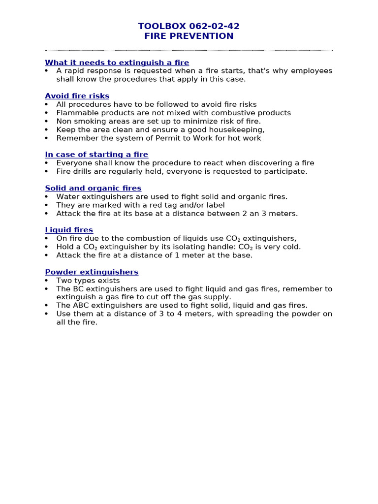 062-02-42 Fire Prevention | PDF