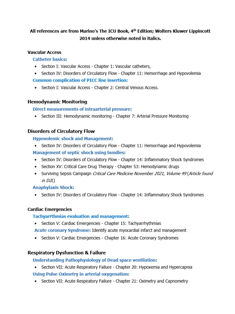 ICU Clinical Guidelines and Management | PDF | Shock (Circulatory) | Sepsis