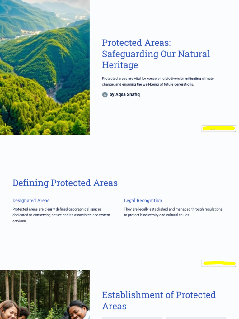 Protected Areas Safeguarding Our Natural Heritage | PDF | Protected ...