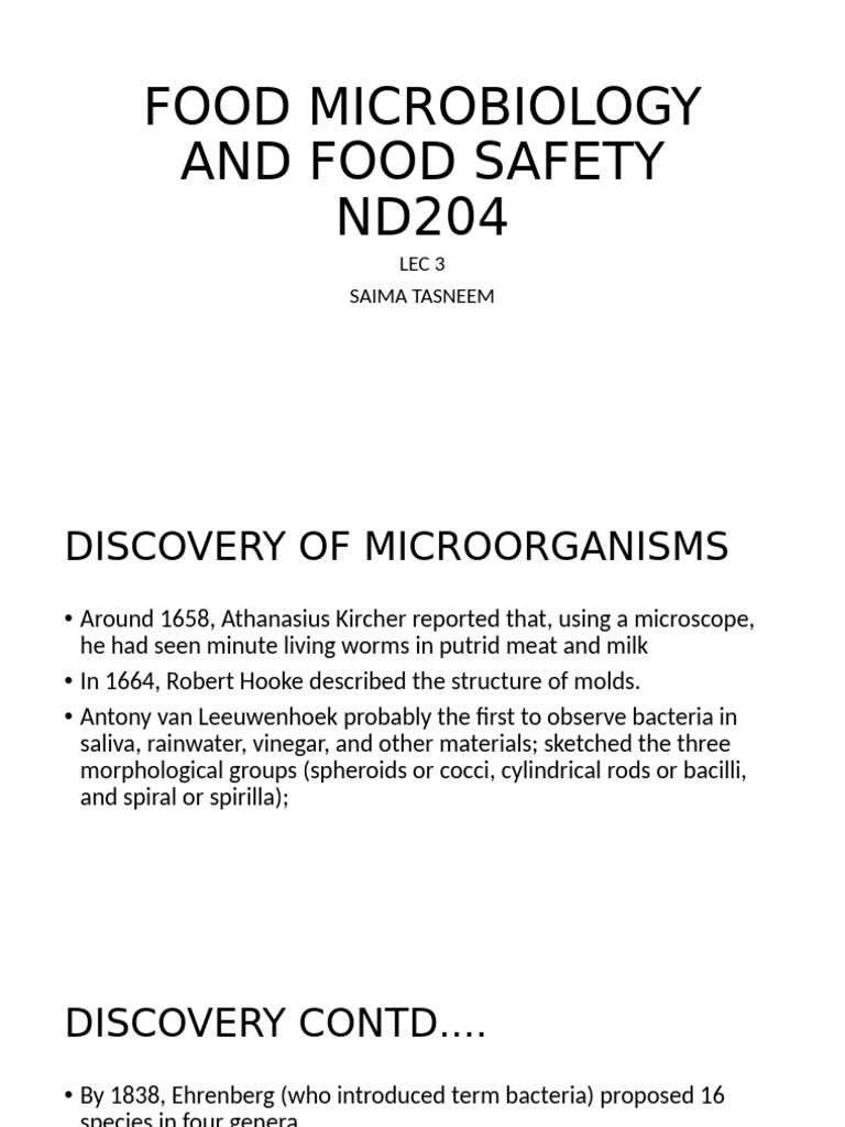 Food Microbiology and Food Safety | PDF | Microbiology | Bacteria