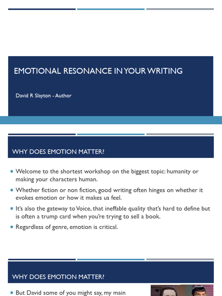 Emotional Resonance in Fiction | PDF | Narration | Emotions