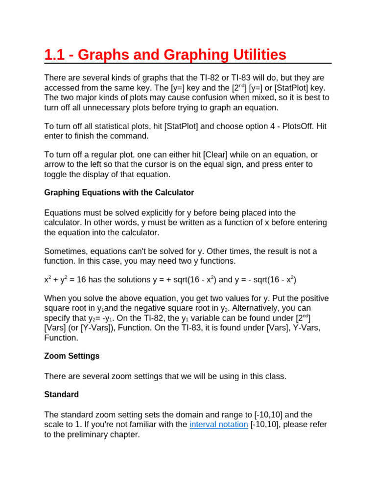 Chapter 1 - Functions and Their Graphs | PDF | Function (Mathematics) | Line (Geometry)