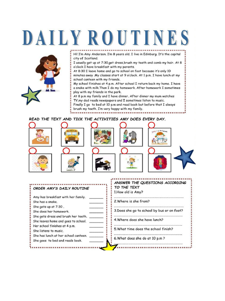 Daily Routines | PDF