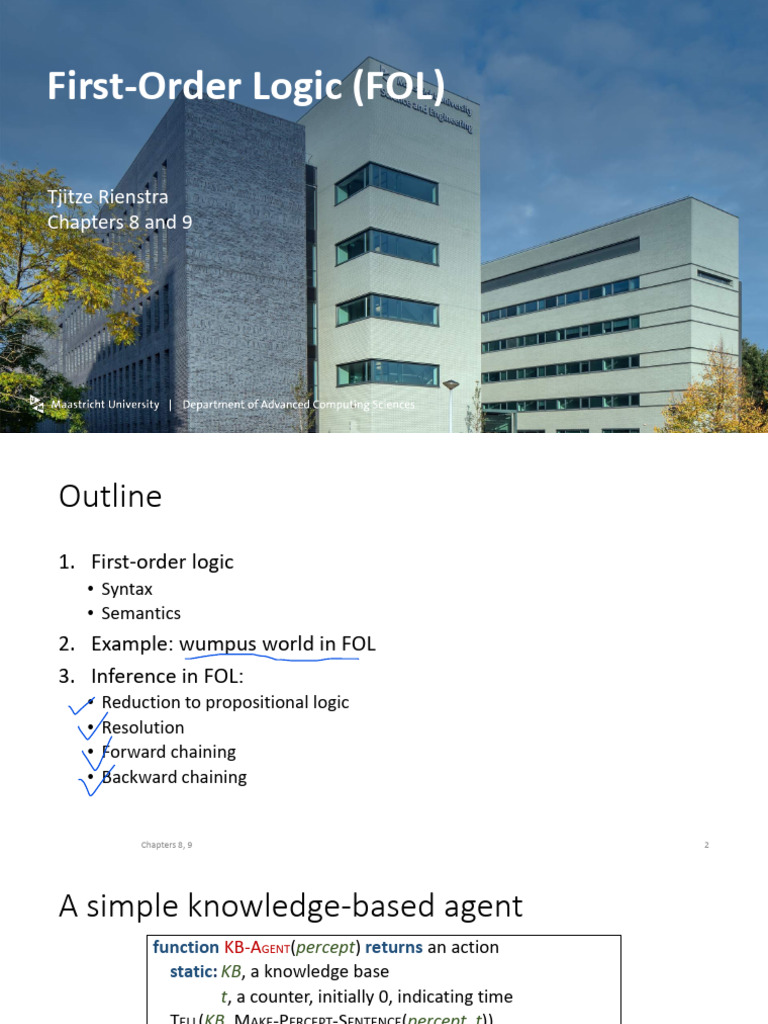 L6-FirstOrderLogic 2023 | PDF | Interpretation (Logic) | First Order Logic