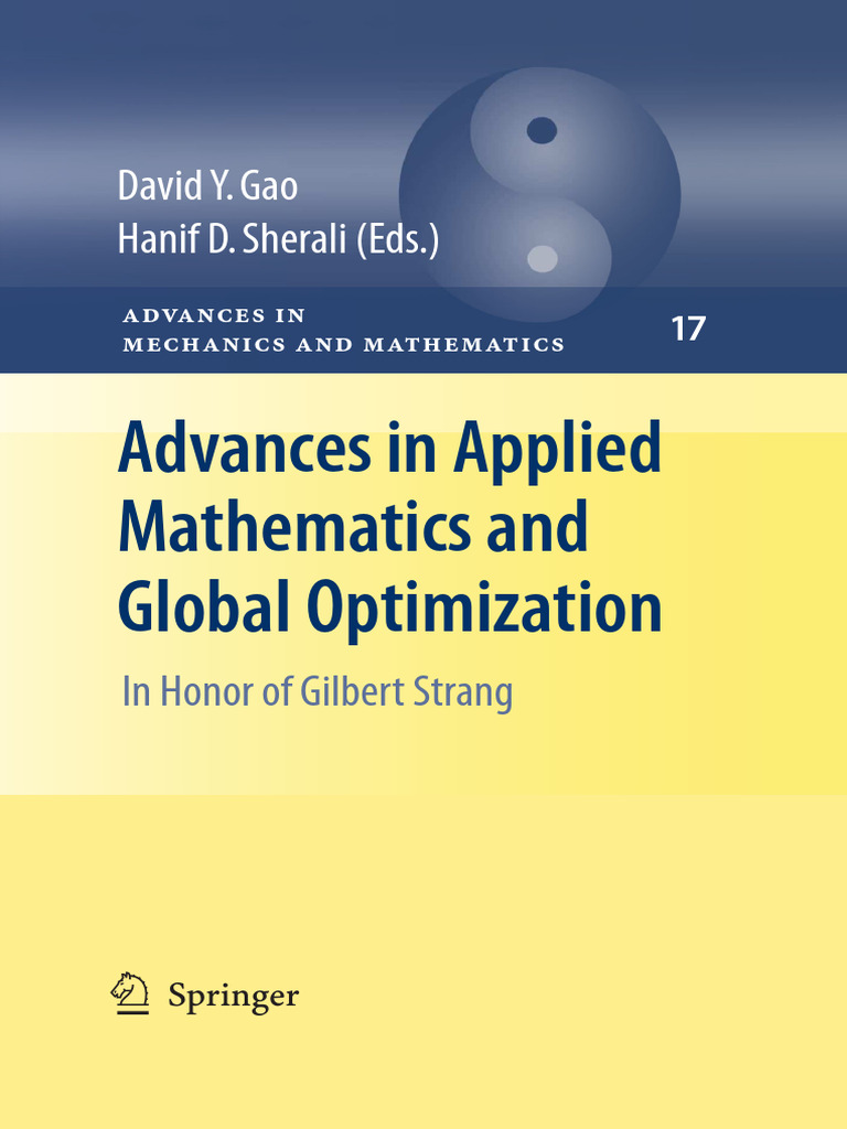 Advances in Applied Mathematics and Global Optimization in Honor | PDF ...