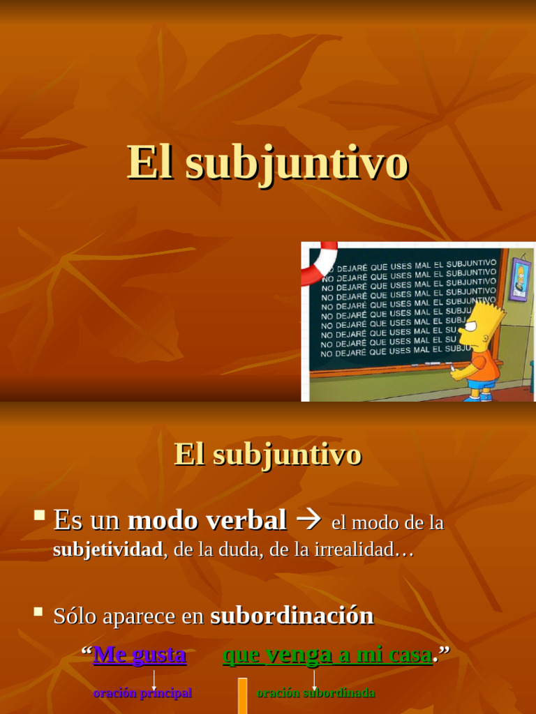 El Subjuntivo PD6 | PDF | Verbo | Lingüística