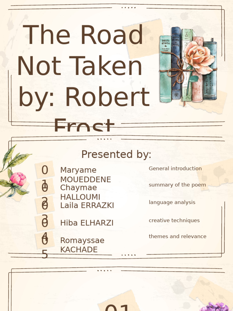 final presentation - the road not taken- | PDF | Poetry