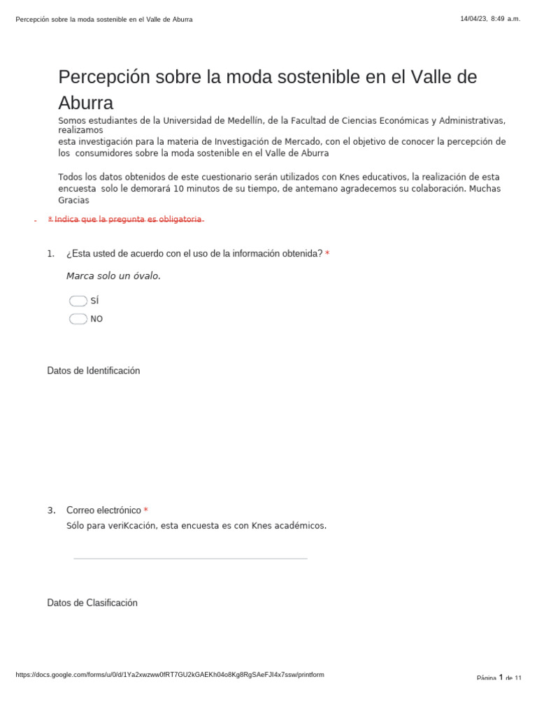 Percepción Sobre La Moda Sostenible en El Valle de Aburra | PDF | Sustentabilidad | Ropa