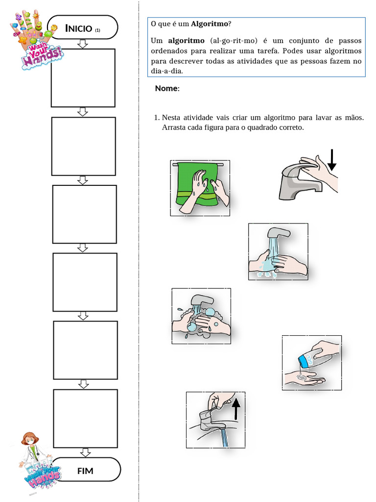 Ficha Trabalho Algoritmos | PDF
