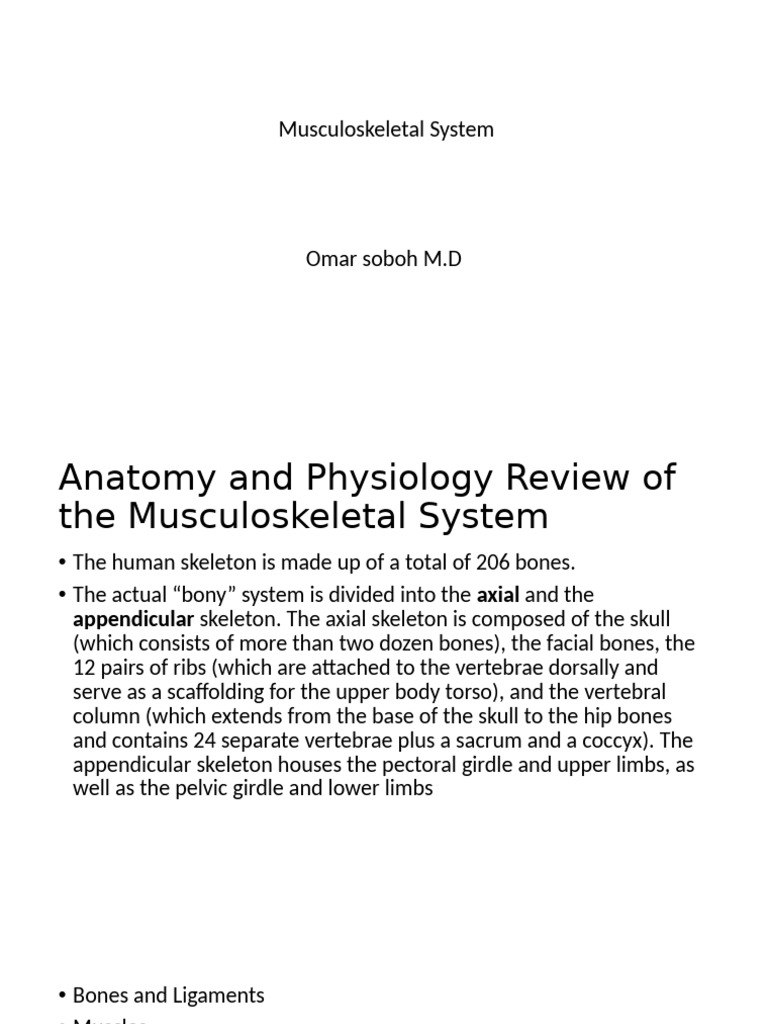 Musculoskeletal System | PDF | Elbow | Knee