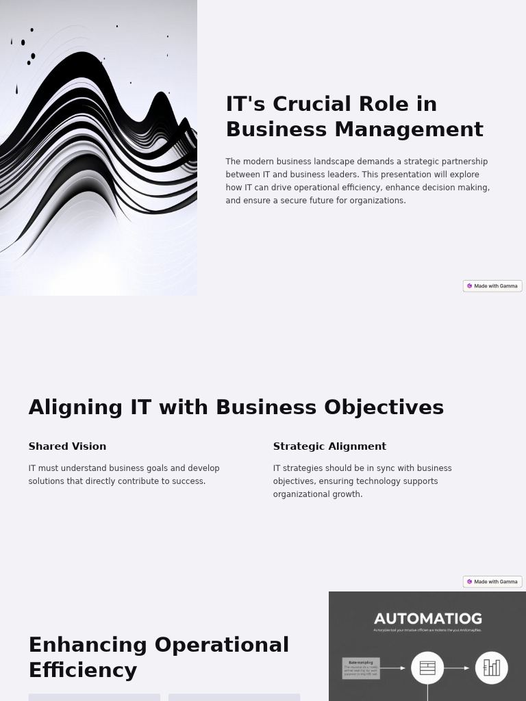 ITs Crucial Role in Business Management | PDF