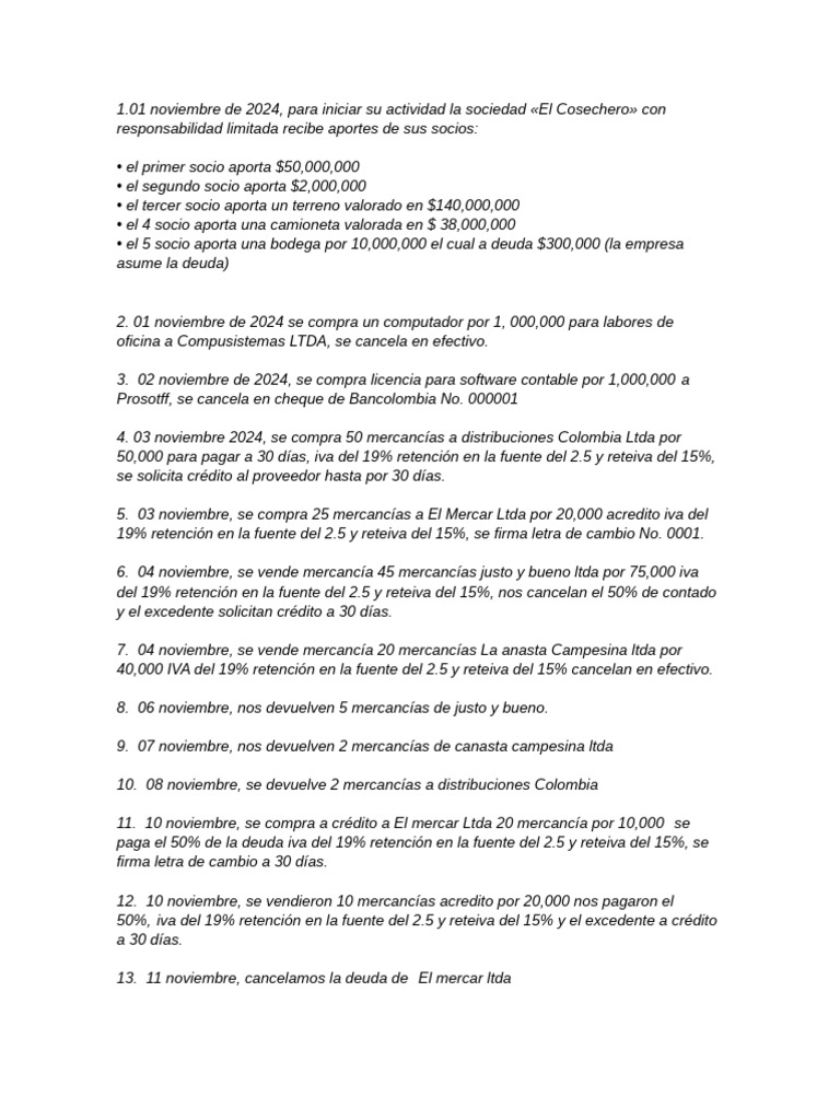 Ejercicios Contables | PDF