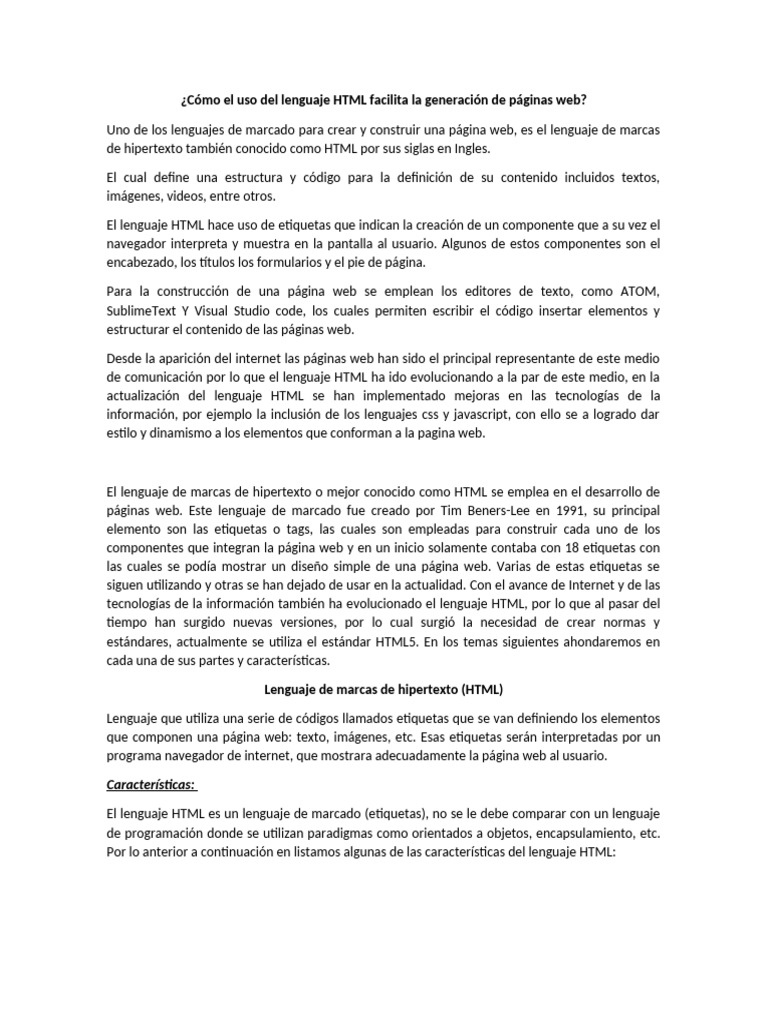 Guía HTML para Creación Web | PDF | HTML | Red mundial