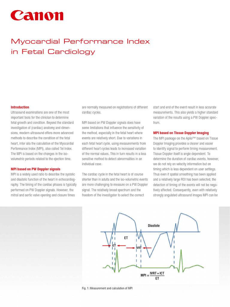 WP-C-Myocardial Performance Index in Fetal Cardiology | PDF | Heart ...