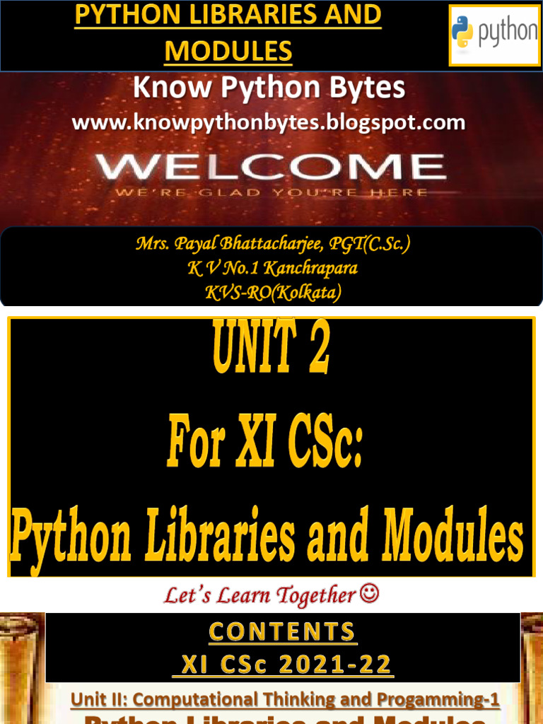 Python Modules and Libraries Overview | PDF | Python (Programming Language) | Modular Programming
