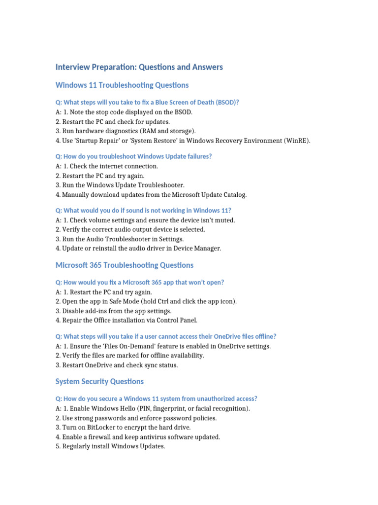 Interview Questions and Answers | PDF | Malware | Antivirus Software