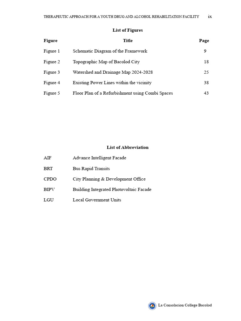 Sample List of Figures Abbreviation | PDF