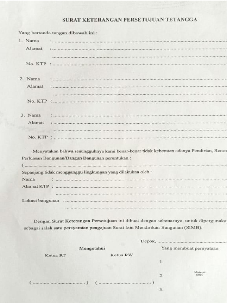 IMB Ijin Tetangga | PDF