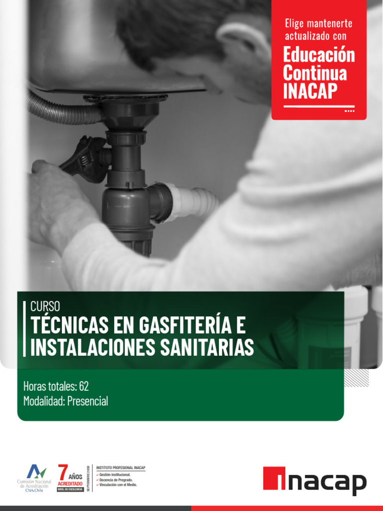 Curso Tecnicas en Gasfiteria e Instalaciones Sanitarias | PDF | Plomería
