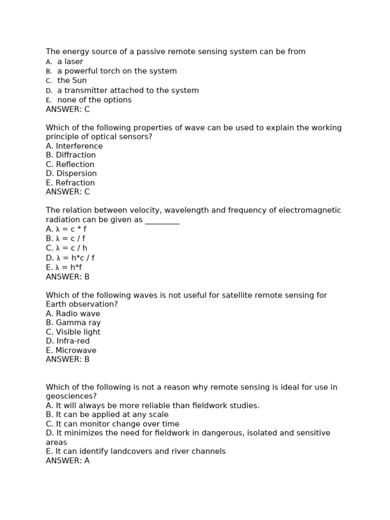 Cms Questions | PDF | Atmosphere Of Earth | Electromagnetic Radiation
