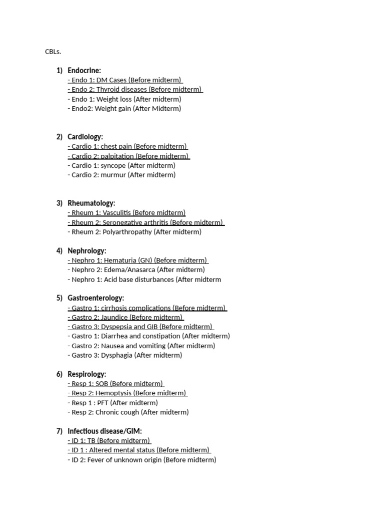 CBLs Before and After Midterm | PDF