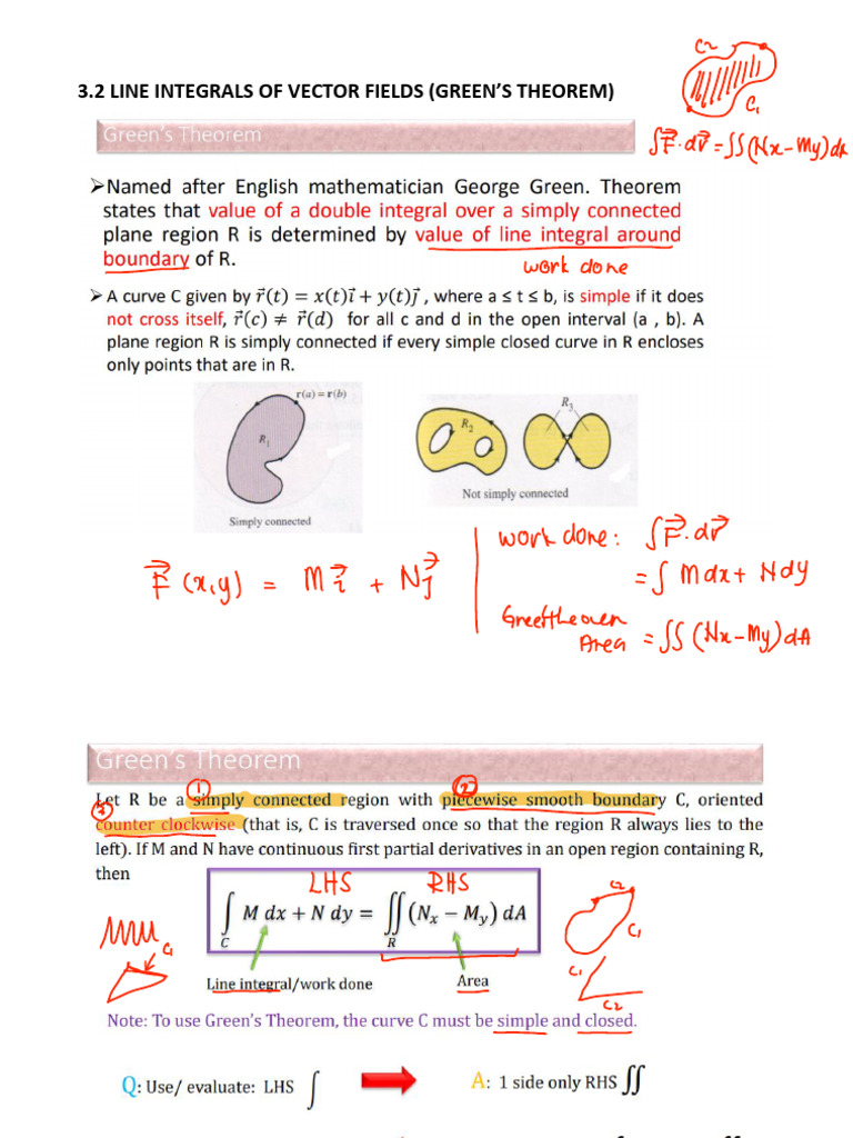 3.2 Green's Theorem Copy 2 | PDF