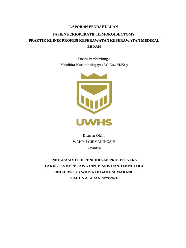 ASKEP IBS HEMOROID WAHYU 2308046 | PDF