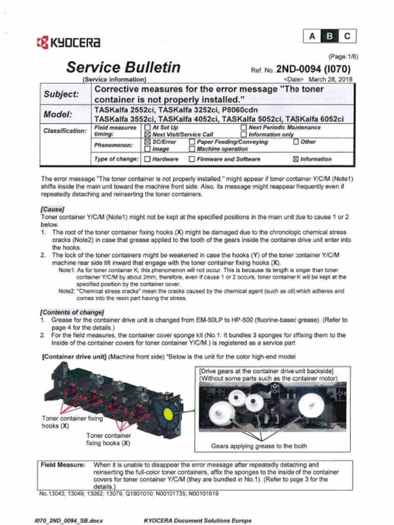 The Toner Is Not Installed Properly | PDF