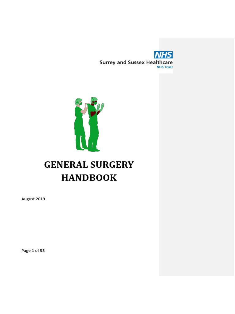 General-Surgery-handbook Draft August 2020 | PDF | Colonoscopy | Surgery
