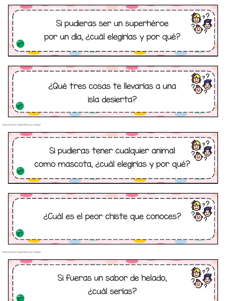 100 Preguntas Divertidas para Niños | PDF