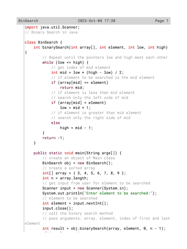 Binary Search | PDF