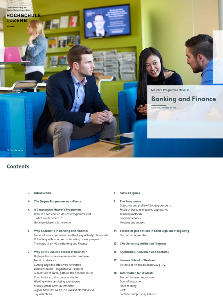Brochure Banking and Finance | PDF | Master's Degree | Academic Degree