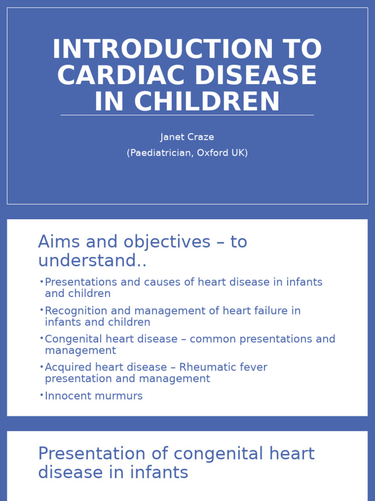 Understanding Pediatric Cardiac Disease | PDF | Congenital Heart Defect ...