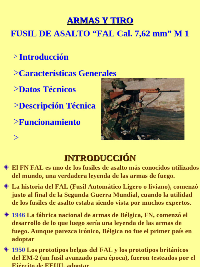 El Fusil FAL Calibre 7,62 Mm.-1 | PDF | Rifle | Armas personales
