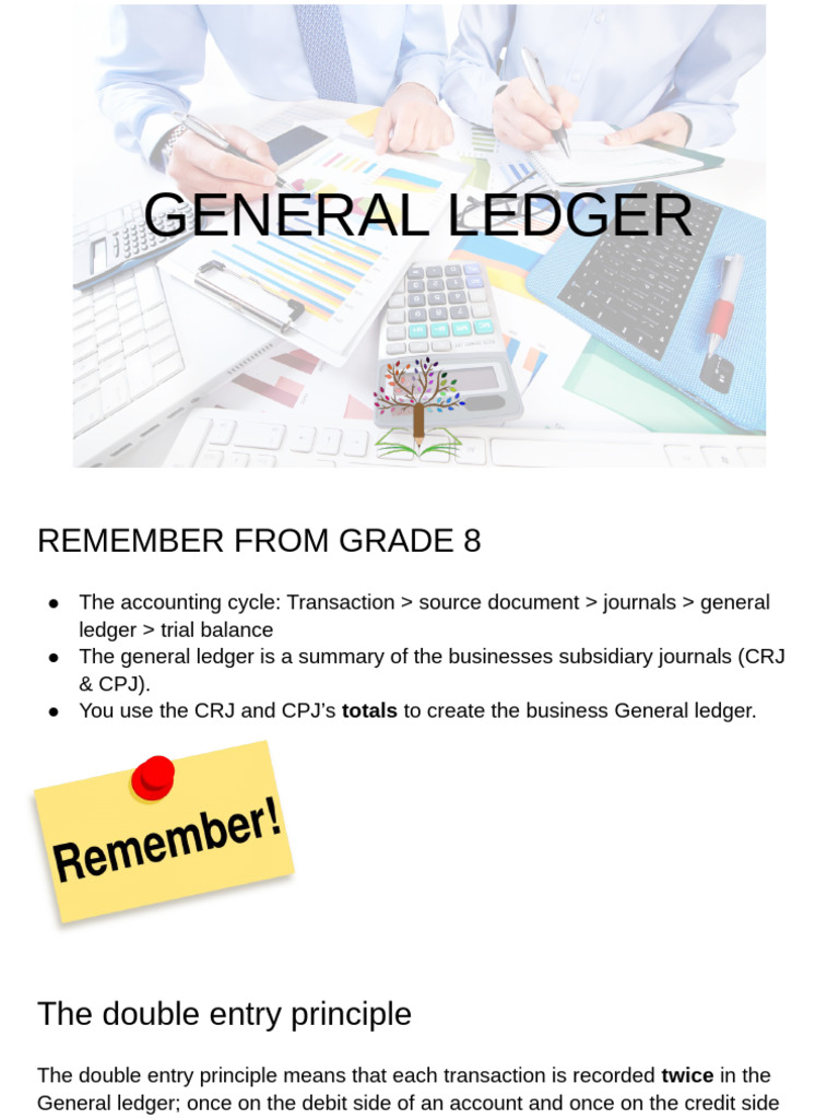 GENERAL LEDGER Grade 9 | PDF | Debits And Credits | Corporations