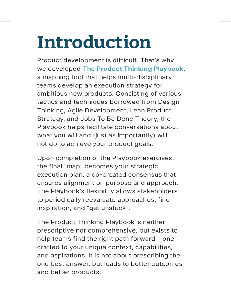 TW Ebook Product Thinking Playbook Print | PDF | Usability | Quality ...