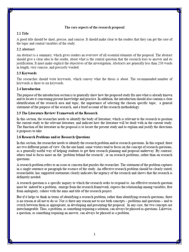 Research Proposal Guidelines - Final 3 Pages | PDF | Methodology ...