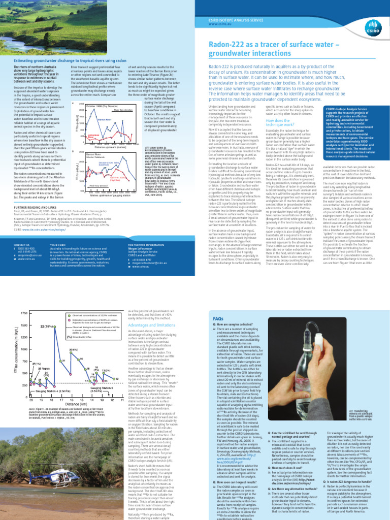 Fact-sheet-Radon | PDF | Groundwater | Water