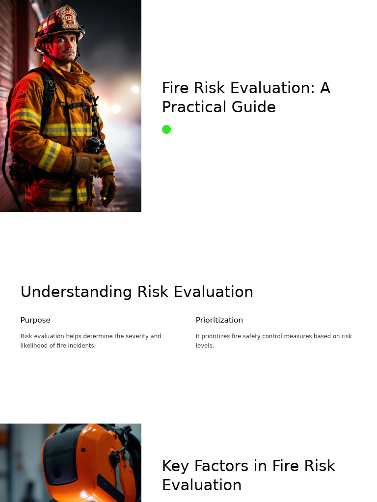 Fire Risk Evaluation A Practical Guide | PDF | Risk | Fire Safety