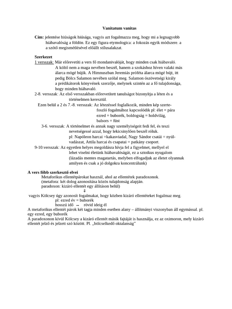 Vanitatum Vanitas | PDF