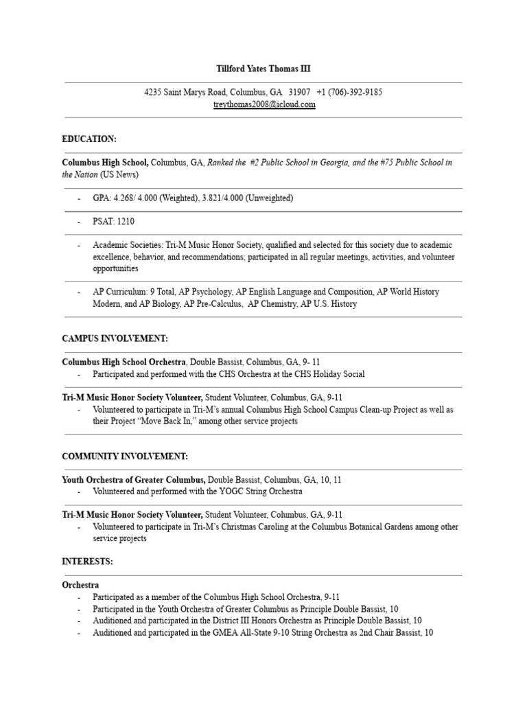 High School Achiever's Profile | PDF