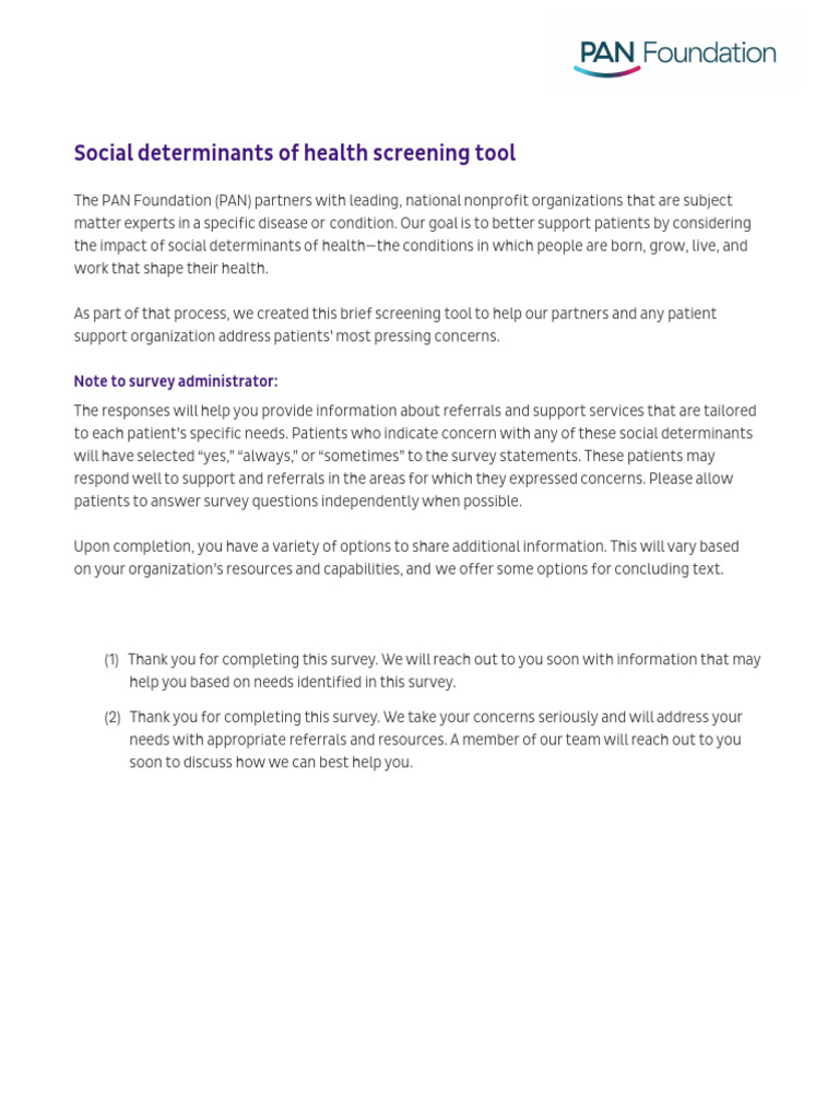 SDOH-Screening-Tool | PDF | Screening (Medicine) | Health Economics